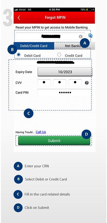 Forgot MPIN/Create MPIN